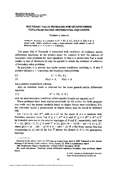 (PDF) Boundary value problems for second-order nonlinear difference equations with discrete φ ...