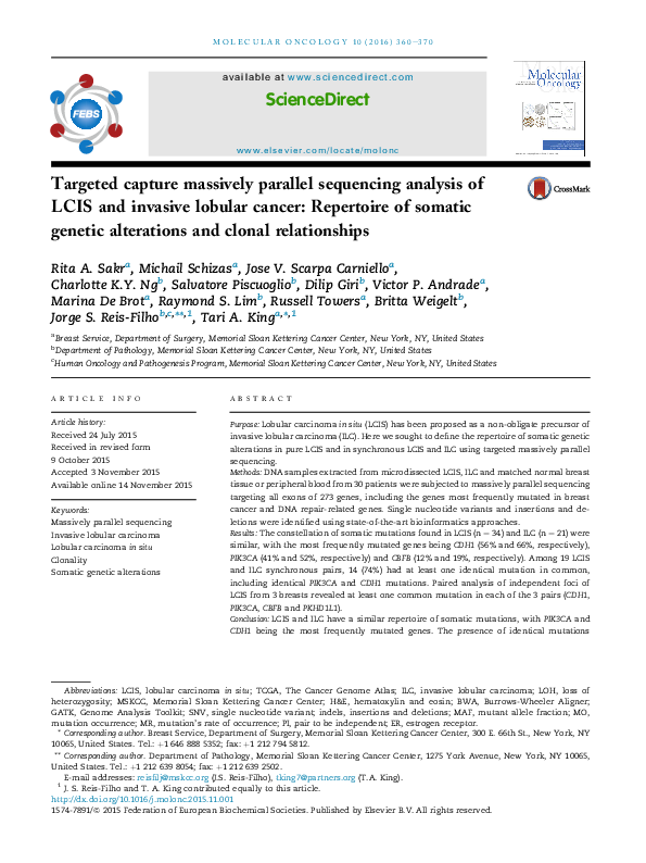 (PDF) Targeted-capture massively-parallel sequencing enables robust ...