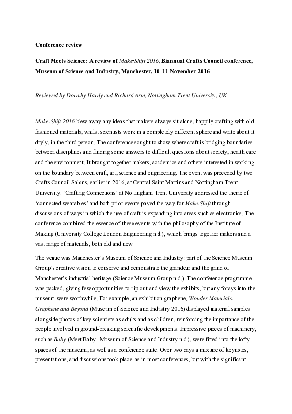 (PDF) Conference Review