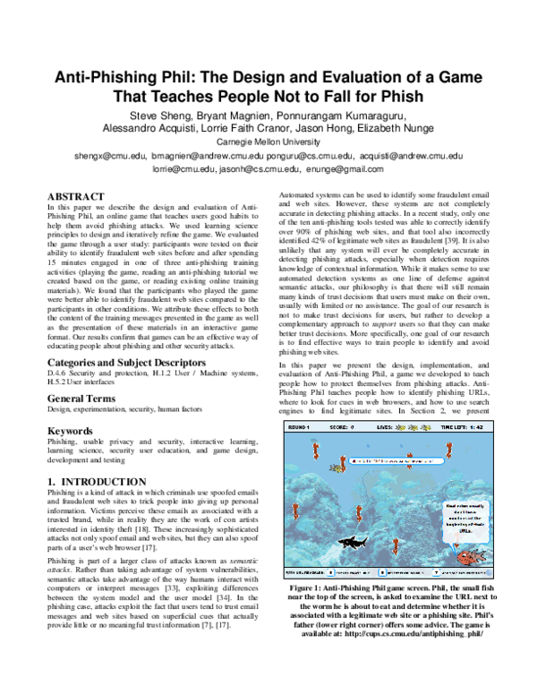 (PDF) Anti-Phishing Phil
