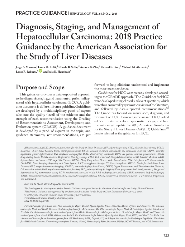 (PDF) Diagnosis, Staging and Management of Hepatocellular Carcinoma ...