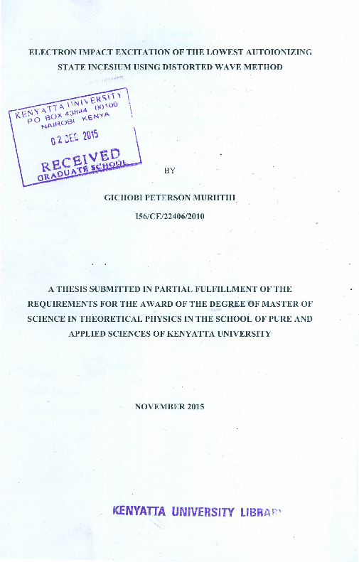 (PDF) Electron impact excitation of the lowest autoionizing state of ...