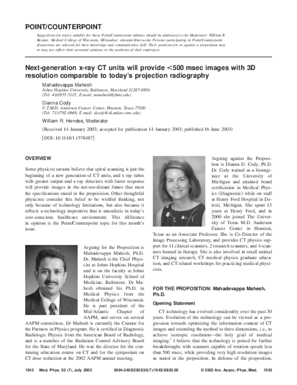 (PDF) Next-generation x-ray CT units will provide 500 msec images with ...