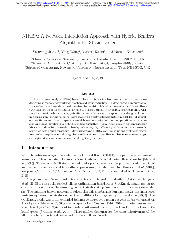 (PDF) NIHBA: A Network Interdiction Approach with Hybrid Benders ...