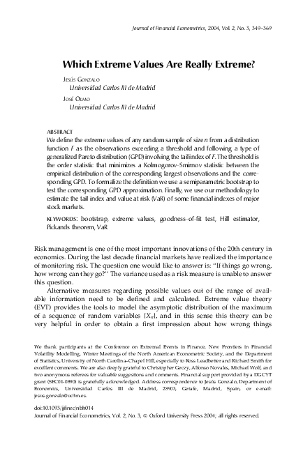 (PDF) Which Extreme Values Are Really Extreme?