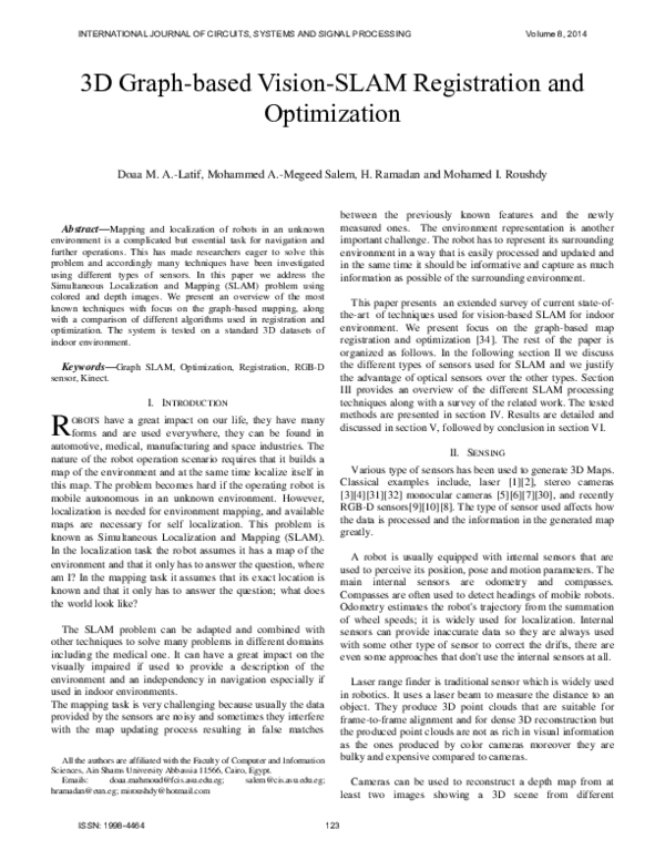 (PDF) 3D Graph-based Vision-SLAM Registration and Optimization