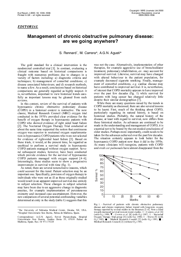 (PDF) The management of chronic obstructive pulmonary disease (COPD)