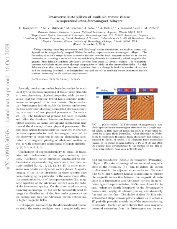 (PDF) Transverse instabilities of multiple vortex chains in ...