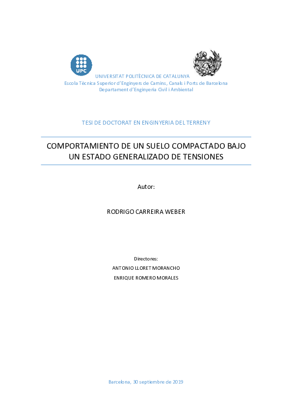 (PDF) Comportamiento de un suelo compactado bajo un estado generalizado ...