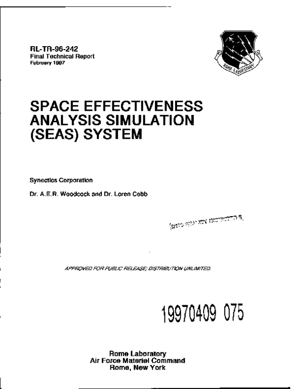 (PDF) Space Effectiveness Analysis Simulation (SEAS) System