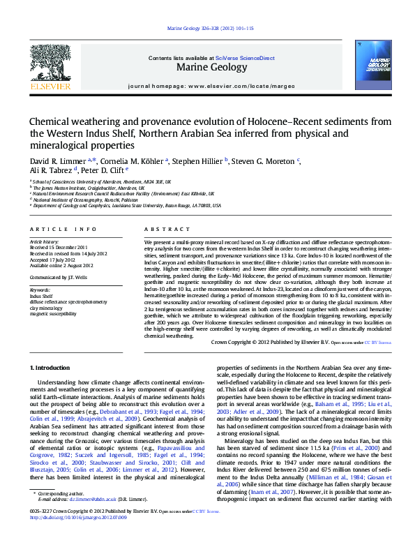 (PDF) Chemical weathering and provenance evolution of Holocene–Recent ...