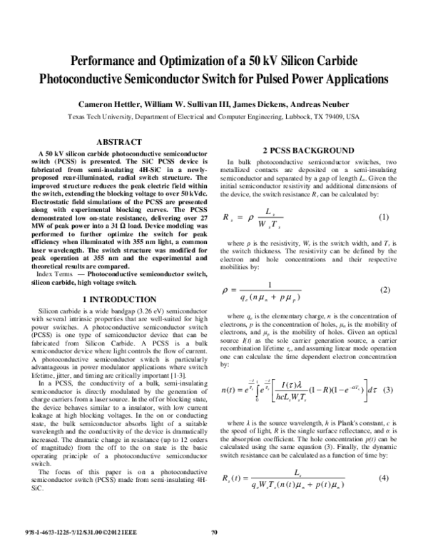 (PDF) Performance and optimization of a 50 kV silicon carbide ...