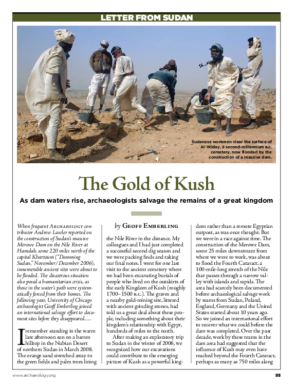(PDF) Letter from Sudan: The Gold of Kush