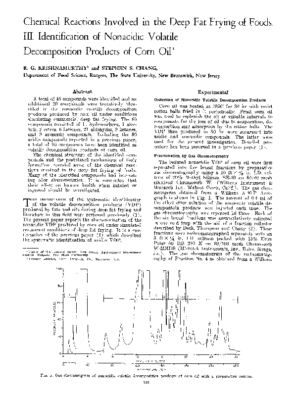 (PDF) Chemical reactions involved in the deep fat frying of foods. III ...