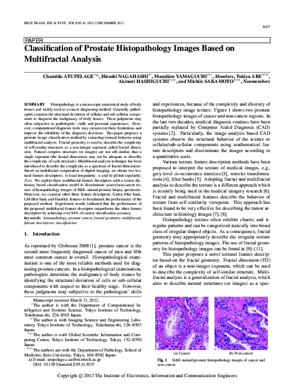 (PDF) Classification of Prostate Histopathology Images Based on ...