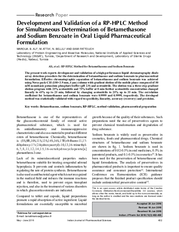 (PDF) Development and Validation of Rp­hplc Method for Determination of Milnacipran ...