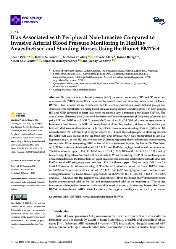 (PDF) Bias Associated with Peripheral Non-Invasive Compared to Invasive ...
