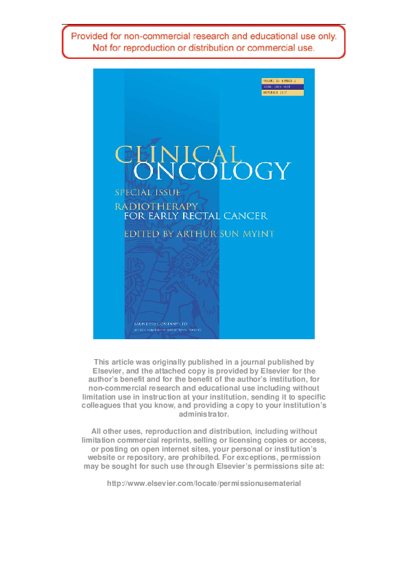 (PDF) Whither Papillon? — Future Directions for Contact Radiotherapy in ...