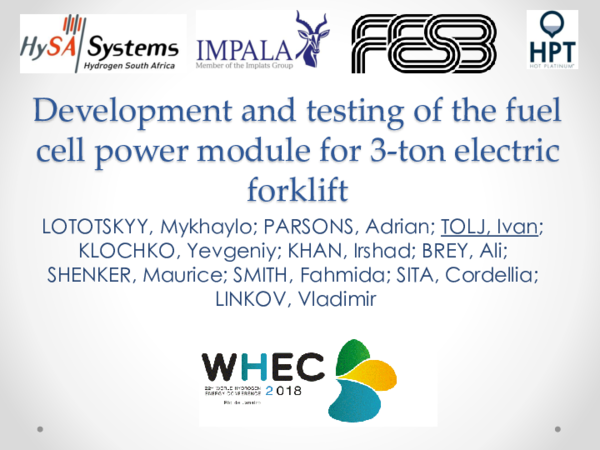 (PDF) Development and testing of the fuel cell power module for 3-ton ...