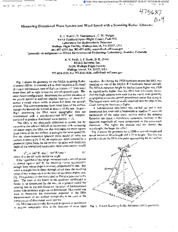 (PDF) Measuring directional wave spectra and wind speed with a scanning ...