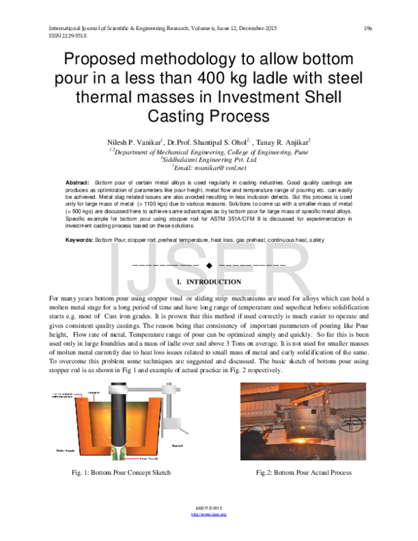 (PDF) Proposed methodology to allow bottom pour in a less than 400 kg ...