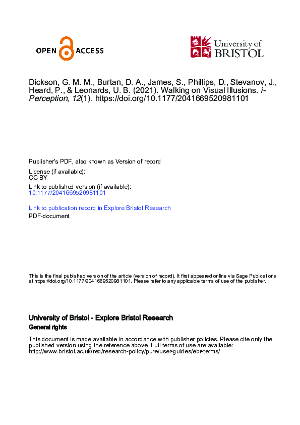 (PDF) Walking on Visual Illusions
