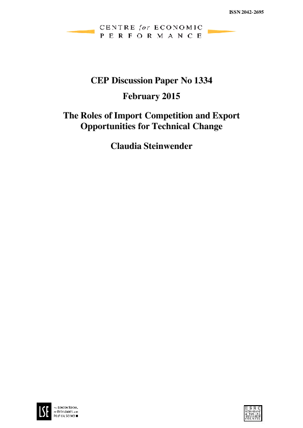(PDF) The Roles of Import Competition and Export Opportunities for ...