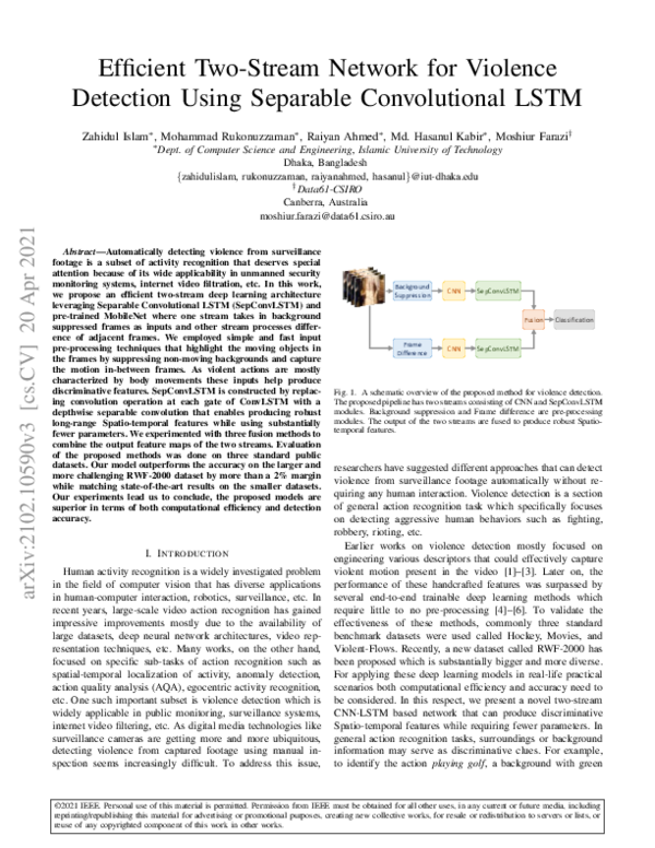 (PDF) Efficient Two-Stream Network for Violence Detection Using ...