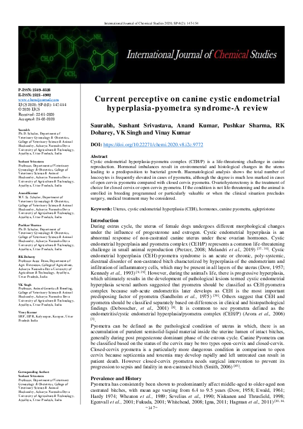 (PDF) Current perceptive on canine cystic endometrial hyperplasia ...
