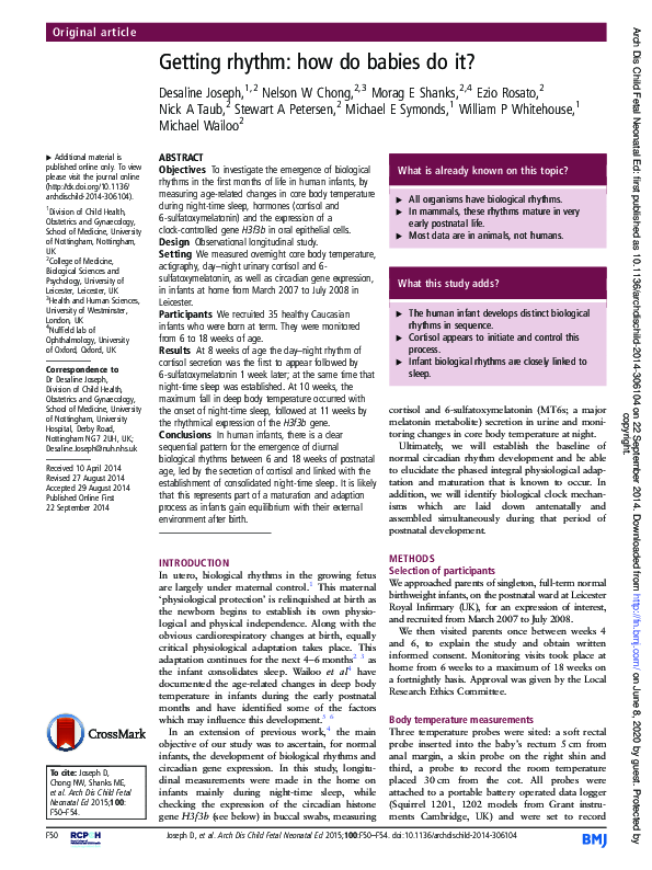 (PDF) Getting rhythm: how do babies do it?