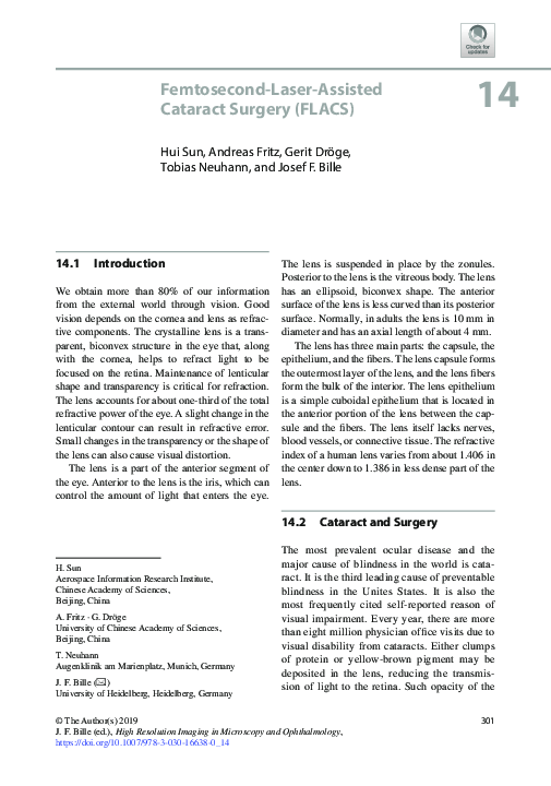 (PDF) Femtosecond-Laser-Assisted Cataract Surgery (FLACS)