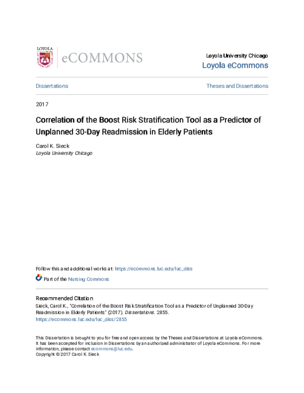 (PDF) Validation of the BOOST Risk Stratification Tool as a Predictor ...