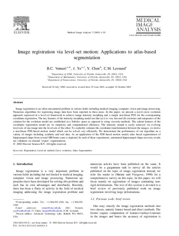 (PDF) Image registration via level-set motion: Applications to atlas ...