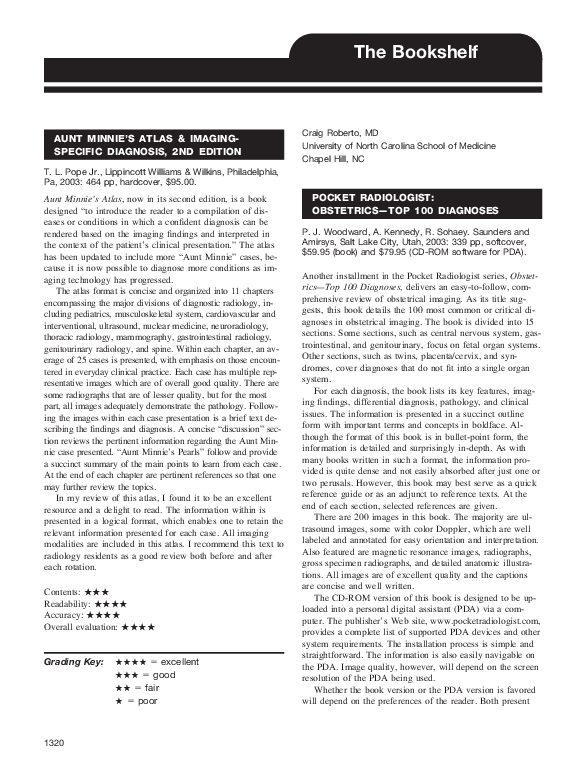 (PDF) Pocket radiologist: Obstetrics—top 100 diagnoses