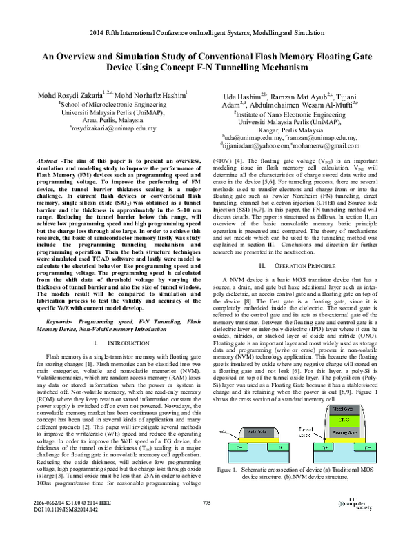 (PDF) An Overview and Simulation Study of Conventional Flash Memory Floating Gate Device Using ...