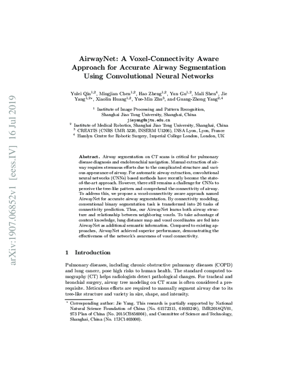 (PDF) AirwayNet: A Voxel-Connectivity Aware Approach for Accurate ... (PDF) AirwayNet: A Voxel-Connectivity Aware Approach for Accurate ...