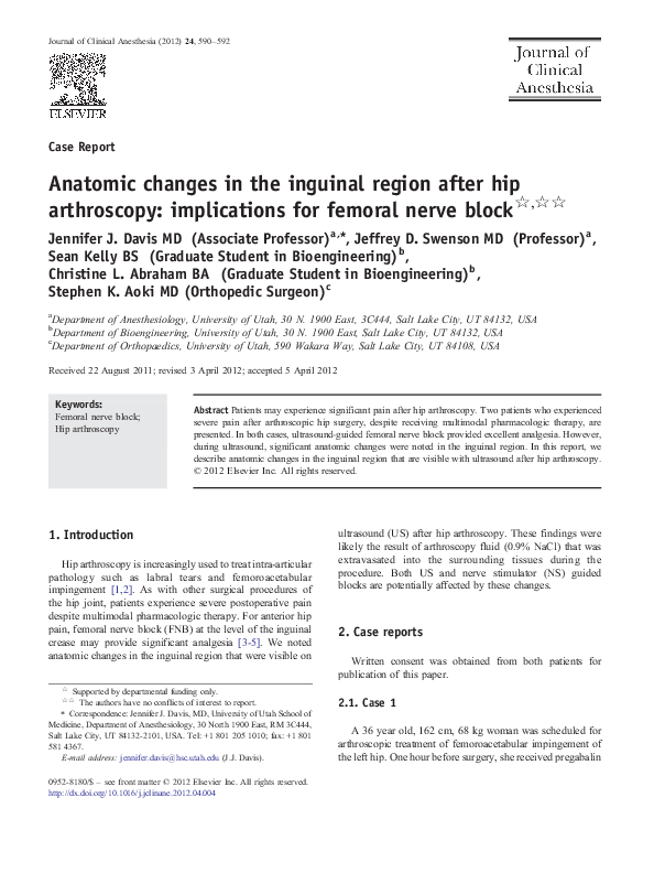 (PDF) Anatomic changes in the inguinal region after hip arthroscopy ...