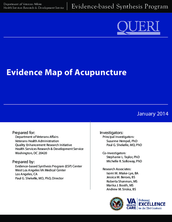 (PDF) Evidence Map of Acupuncture | Stephanie Taylor - Academia.edu