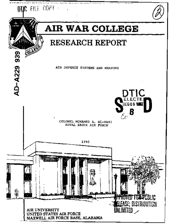 (PDF) Air Defence Systems and Weapons