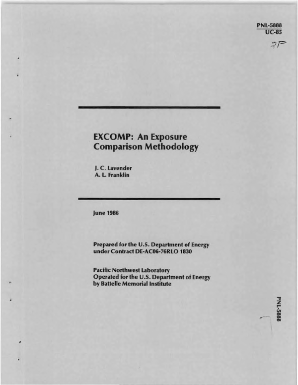 (PDF) EXCOMP: an exposure comparison methodology
