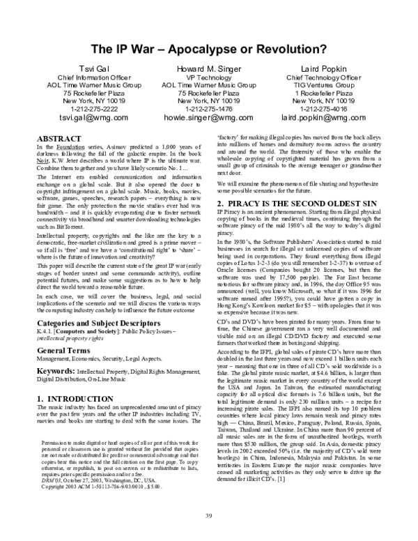 (PDF) The IP war | laird popkin - Academia.edu