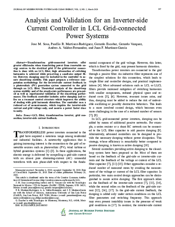 (PDF) Analysis and Validation for an Inverter-side Current Controller ...