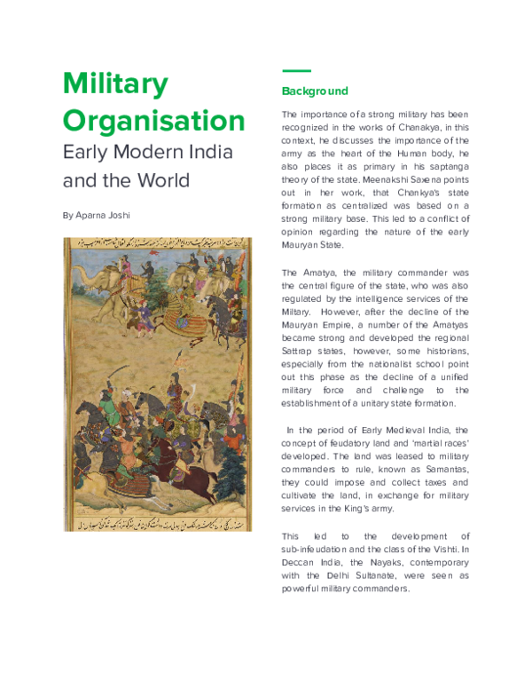 (PDF) Early Modern India and the World