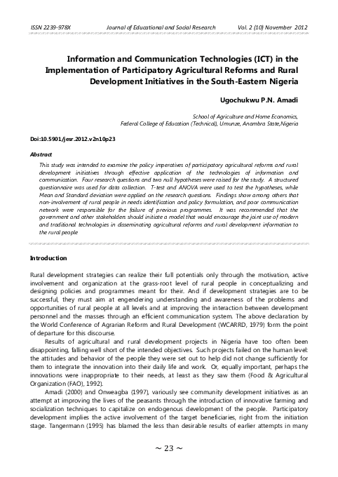(PDF) Information and Communication Technologies (ICT) in the ...