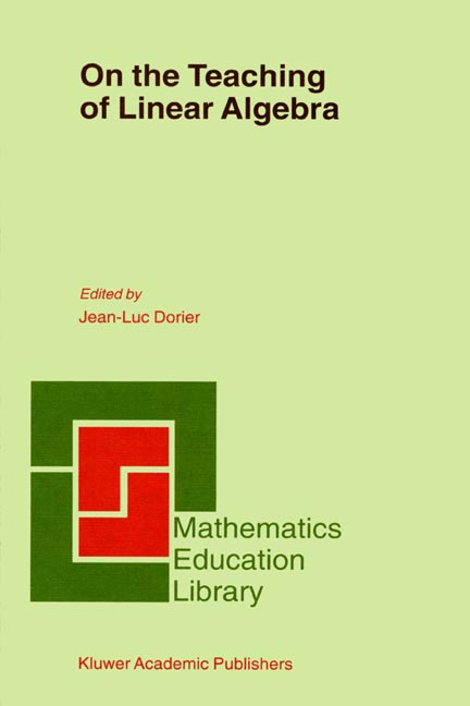 (PDF) On the Teaching of Linear Algebra