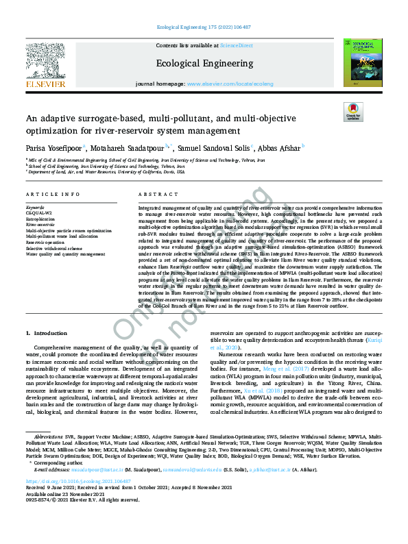 (PDF) An adaptive surrogate-based, multi-pollutant, and multi-objective ...
