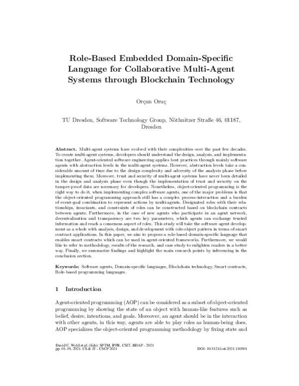 (PDF) Role-Based Embedded Domain-Specific Language for Collaborative Multi-Agent Systems through ...