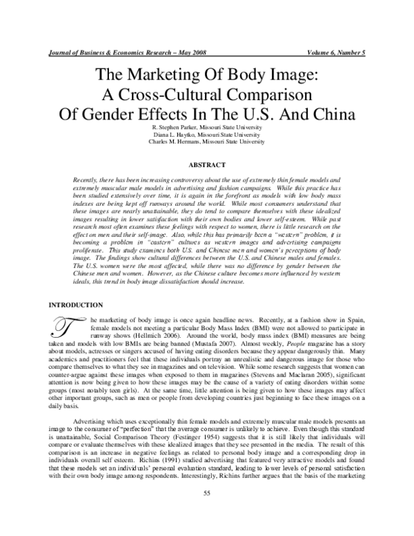 (PDF) The Marketing Of Body Image: A Cross-Cultural Comparison Of ...