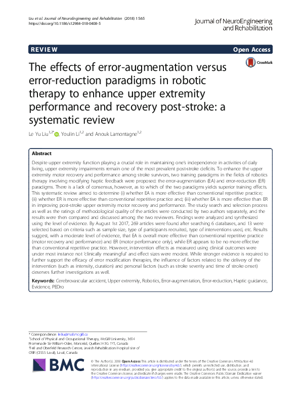 (PDF) The effects of error-augmentation versus error-reduction ...