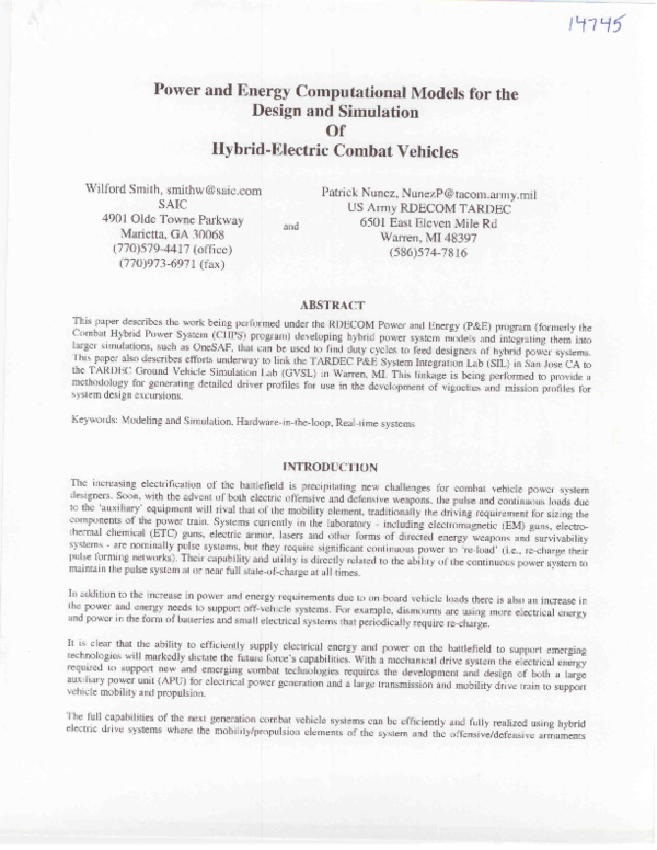 (PDF) Power and energy computational models for the design and ...